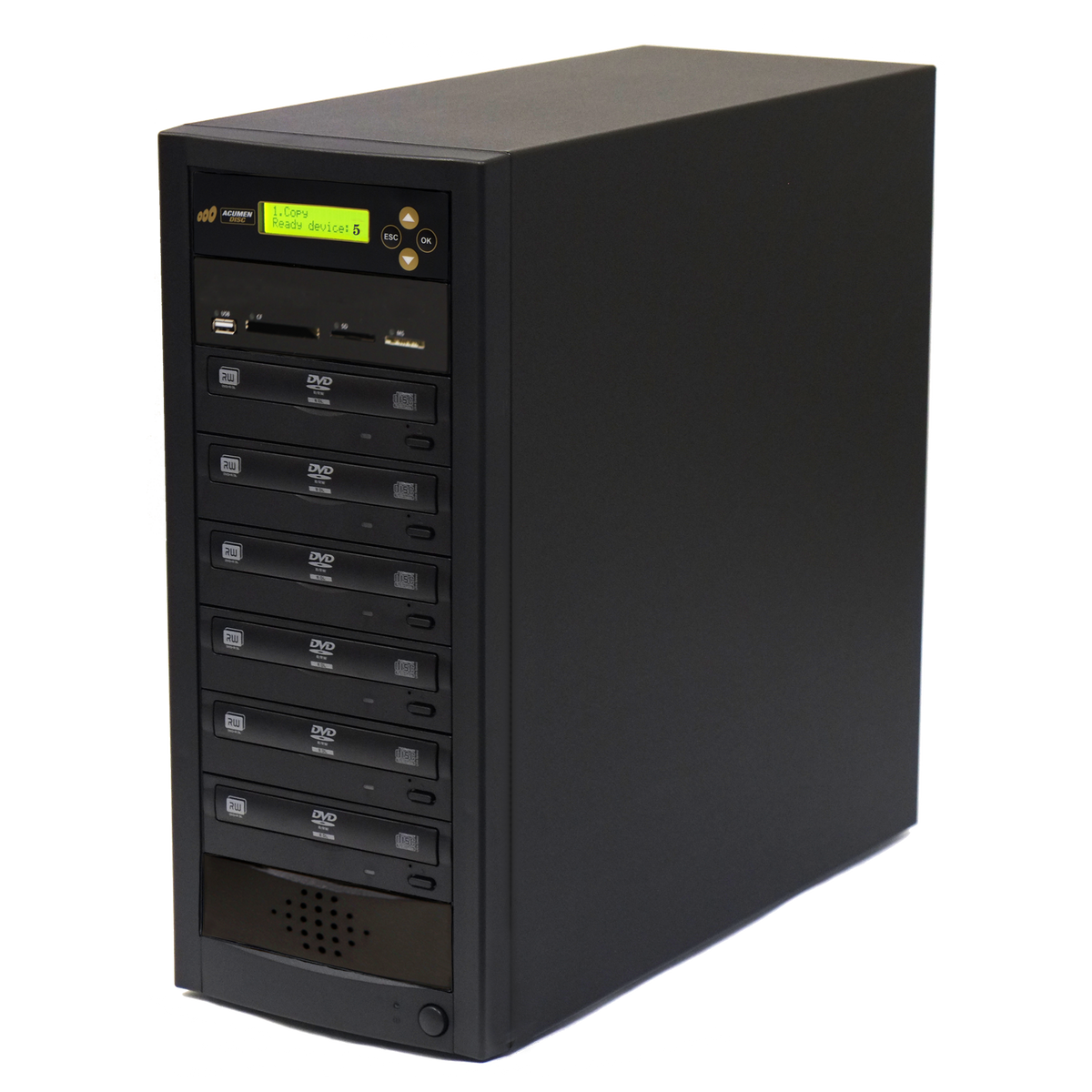 1 to 5 DVD CD multimedia backup duplicator - CF SD USB Memory to Disc ...